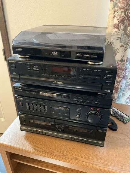 Quasar stereo system, with stand, works good! - Legacy Auction Company