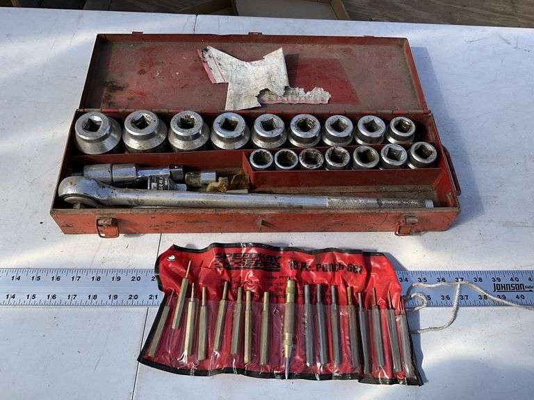 Ratchet, sockets, punch set - Legacy Auction Company