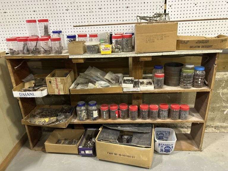 Contents of shelf (shelf not included) - Legacy Auction Company