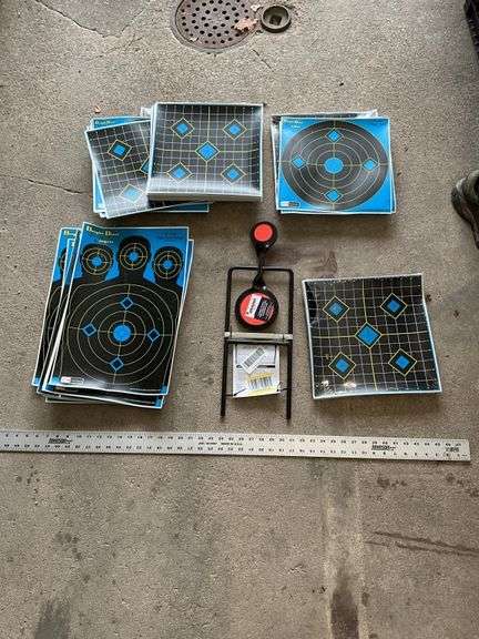 Assorted pistol targets and steel target - Legacy Auction Company