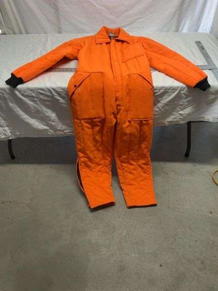 Large blaze orange coveralls. Insulated - Legacy Auction Company