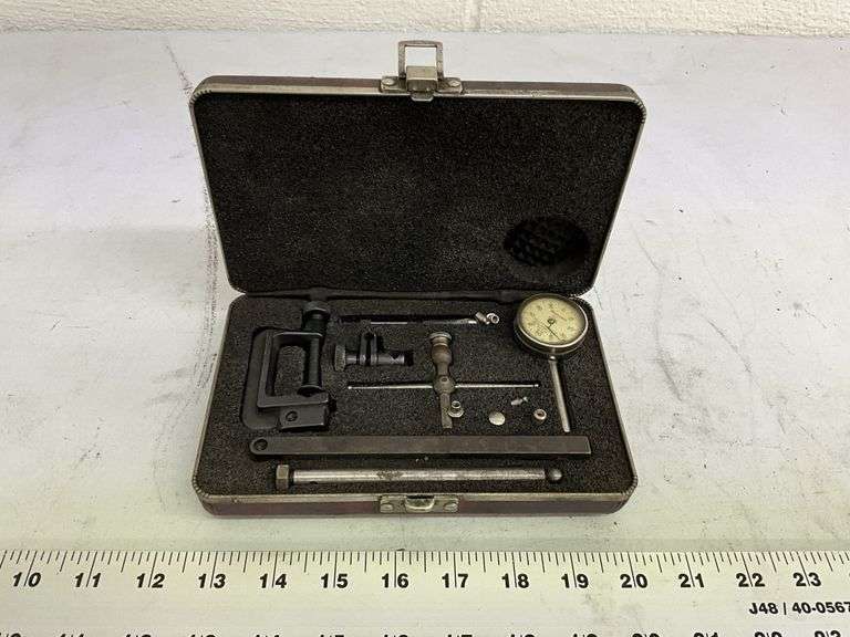 Starrett dial indicator and stand - Legacy Auction Company
