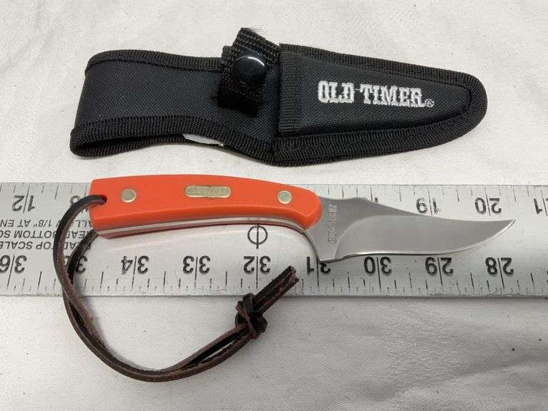 Schrade old timer knife with sheath - Legacy Auction Company