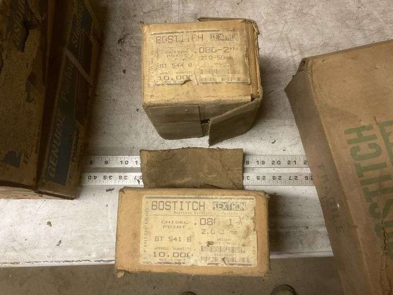 2- cases of bostitch chisel point brad nails - Legacy Auction Company