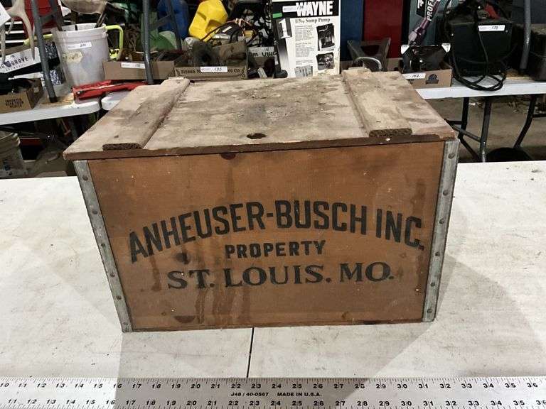 Anheuser Busch wood box - Legacy Auction Company