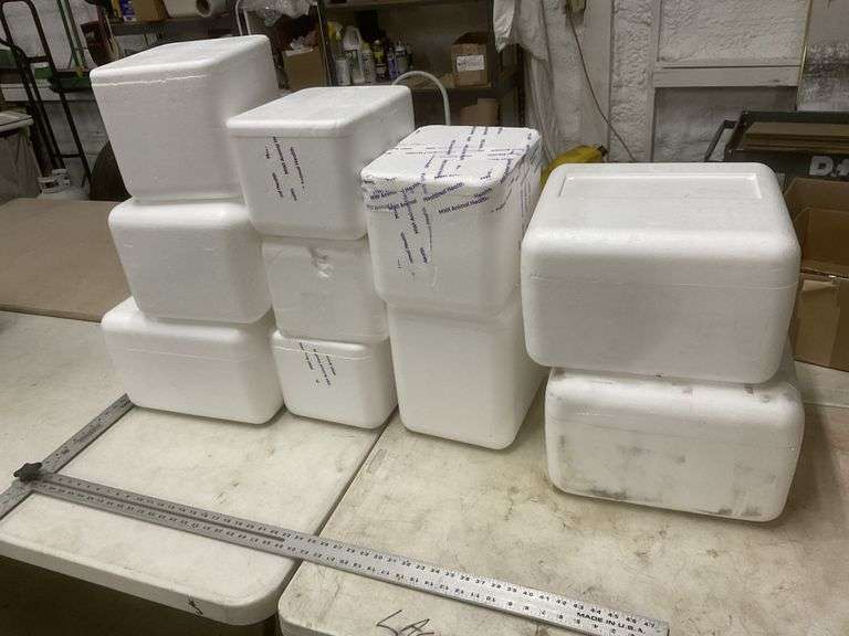 Styrofoam coolers, clean - Legacy Auction Company