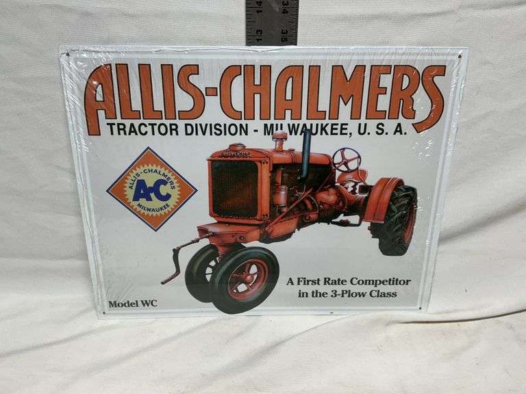 Allis-Chalmers tin sign - Legacy Auction Company