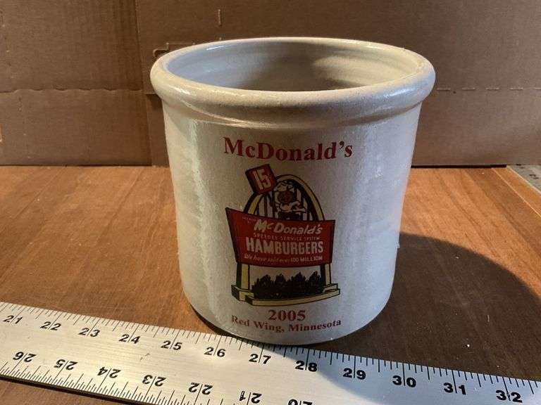 Red Wing 2005 McDonald’s crock - Legacy Auction Company