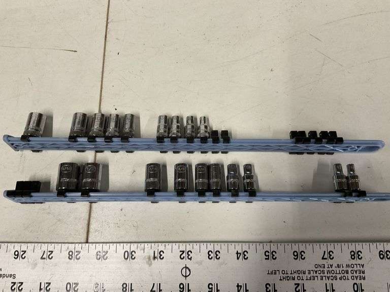 Quarter inch drive standard and metric sockets - Legacy Auction Company