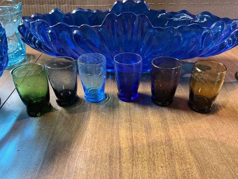 Vintage colored glassware - Legacy Auction Company