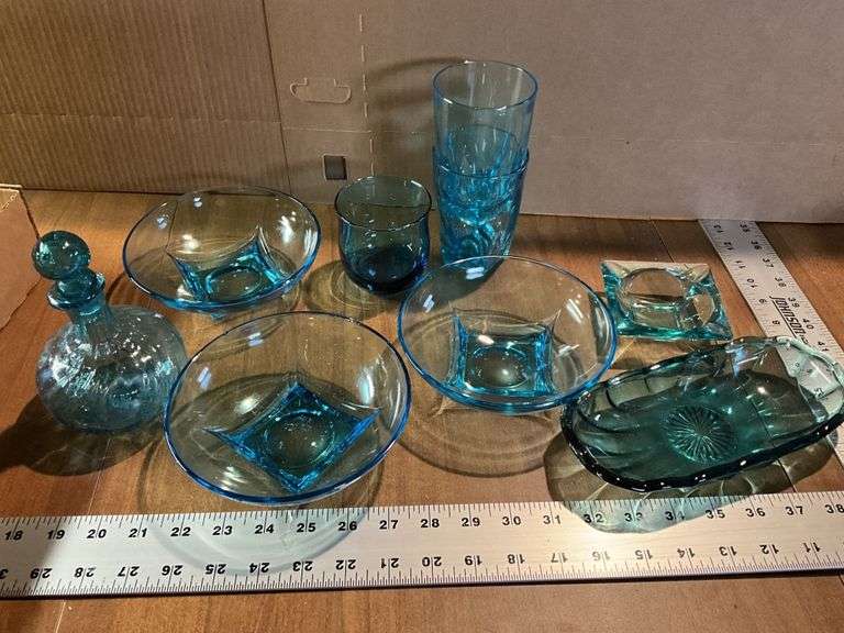 Aqua colored glassware - Legacy Auction Company