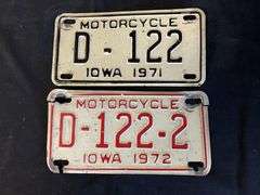1970s motorcycle license plates - Legacy Auction Company