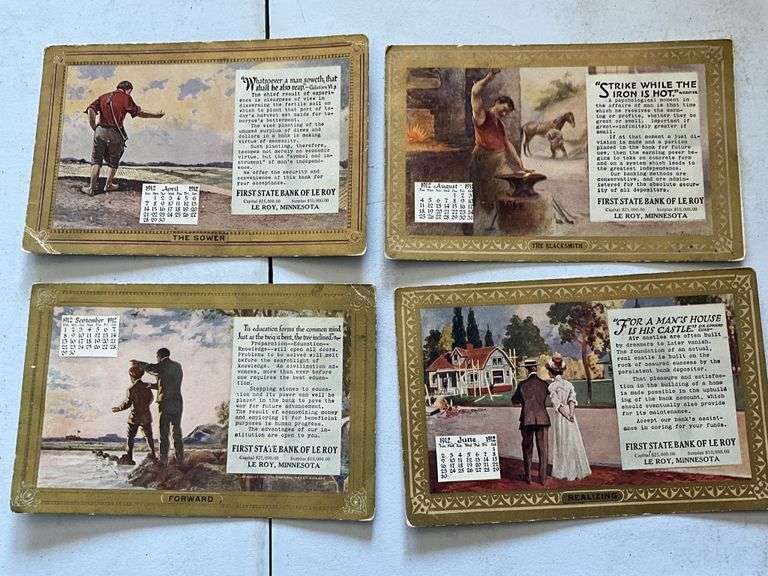 1912 first state bank of Leroy, Minnesota - Legacy Auction Company