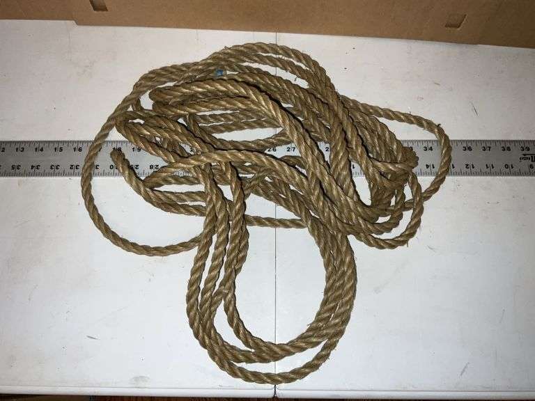 37’ 1/2” braided hemp barn rope - Legacy Auction Company