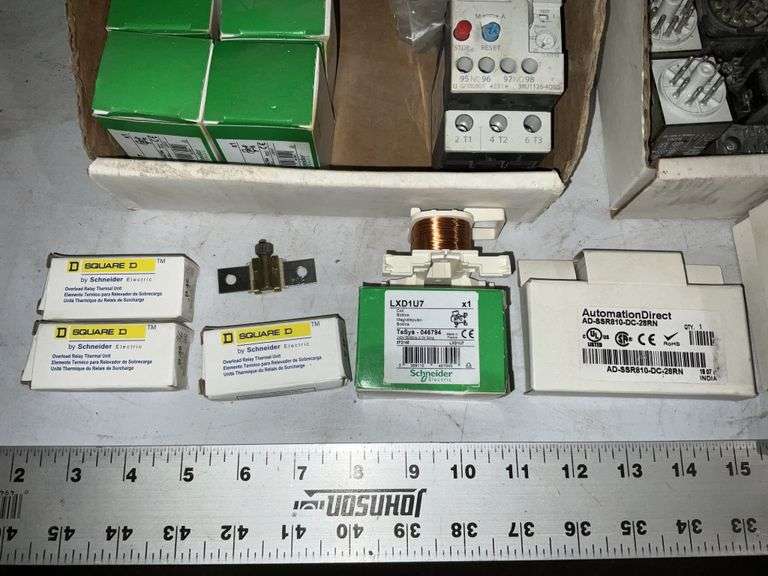 Relay thermal units, DIN rails, coils, relays, - Legacy Auction Company
