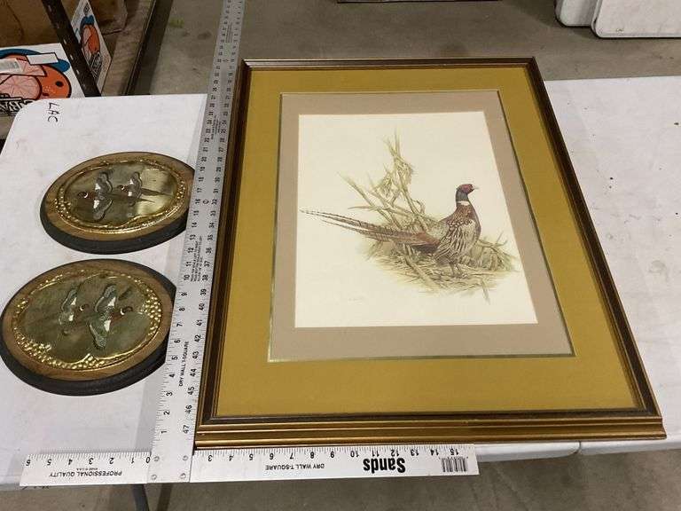 Pheasant picture and plaques - Legacy Auction Company