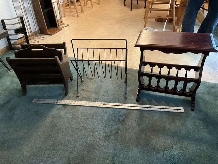 3 magazine racks - Legacy Auction Company