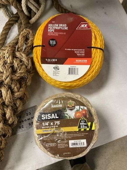 Assorted rope, block and tackle - Legacy Auction Company