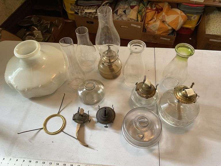 Oil lamp pieces - Legacy Auction Company