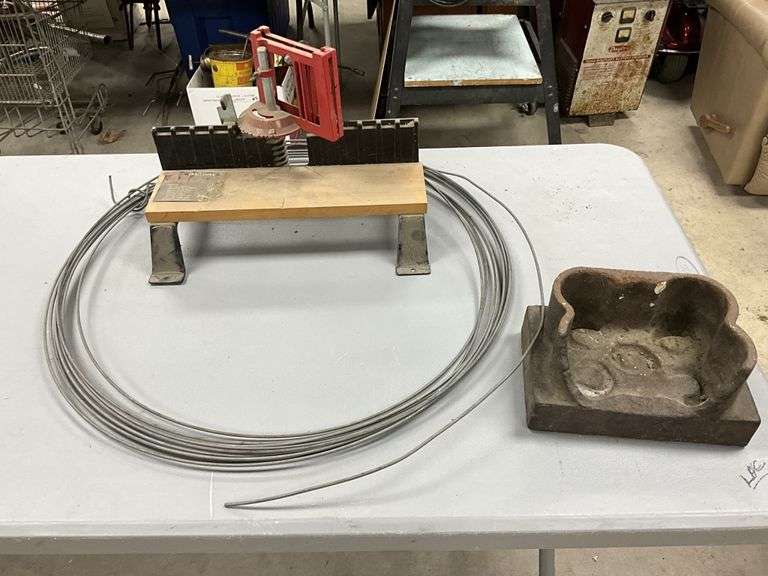 Wire, miter box, heavy piece of metal - Legacy Auction Company