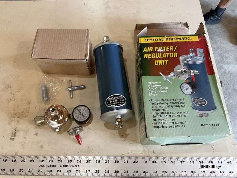Central pneumatic air filter regulator unit - Legacy Auction Company
