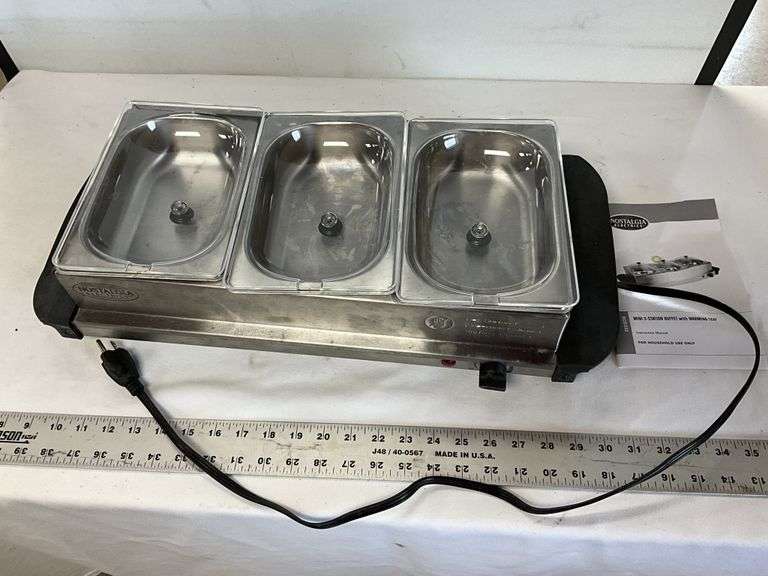 Mini 3 station buffet with warming tray - Legacy Auction Company