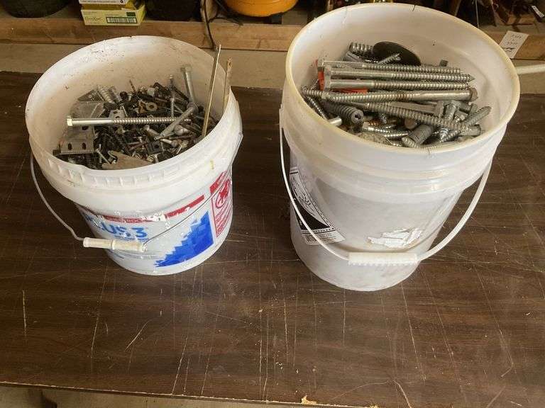 Two Buckets of hardware - Legacy Auction Company