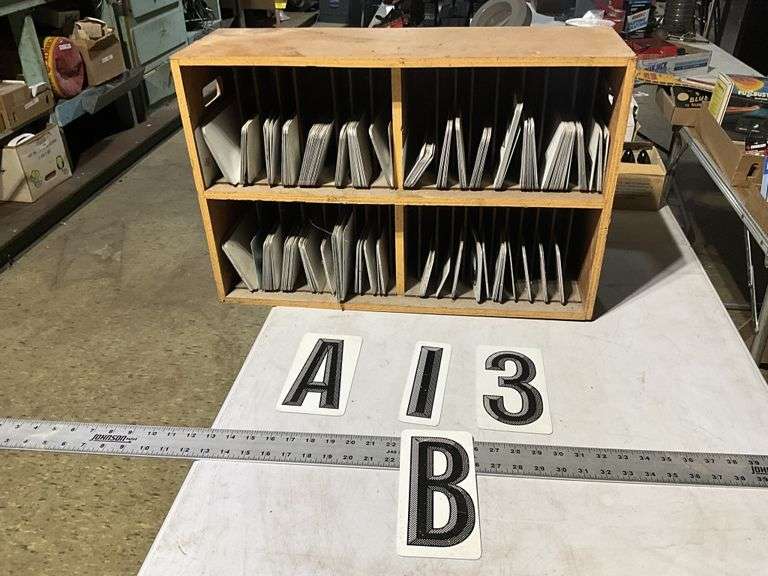 Aluminum numbers and letters box - Legacy Auction Company