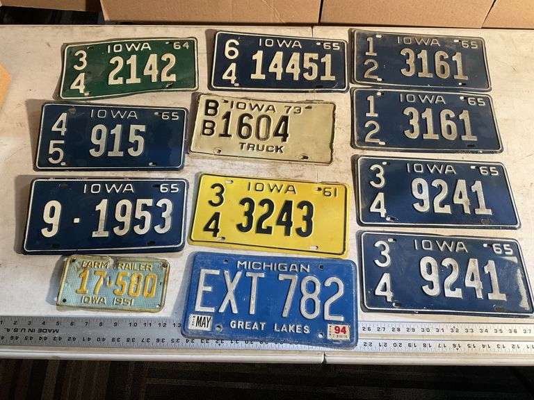 60s/70s license plates - Legacy Auction Company