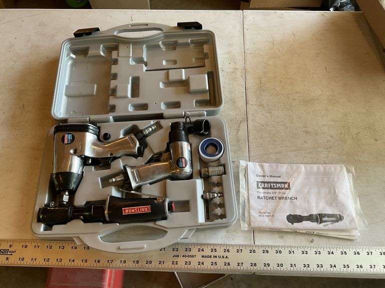 Craftsman air tool set, 3/8” ratchet, 1/2” impact - Legacy Auction Company