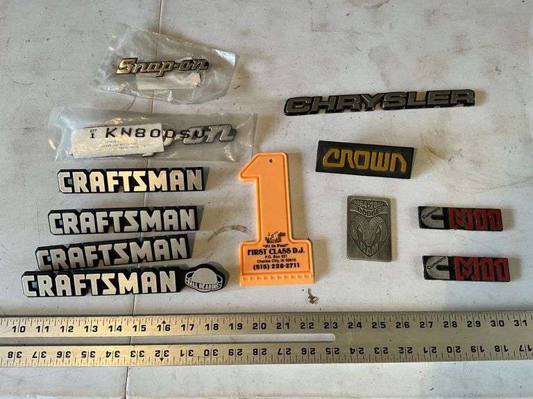 Cummins/Snap on, etc nameplates - Legacy Auction Company