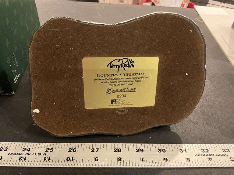 "Country Christmas" cabin by Terry Redlin with box - Legacy Auction Company