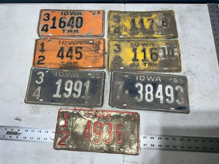 Iowa license plates - Legacy Auction Company