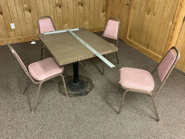 Restaurant table with 4 chairs - Legacy Auction Company