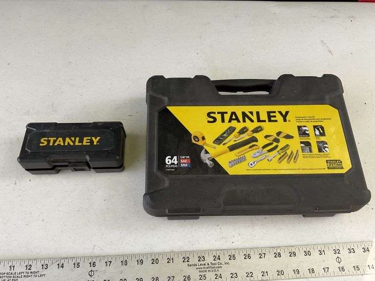 Stanley 1/4" drive socket set and Stanley tool set - Legacy Auction Company
