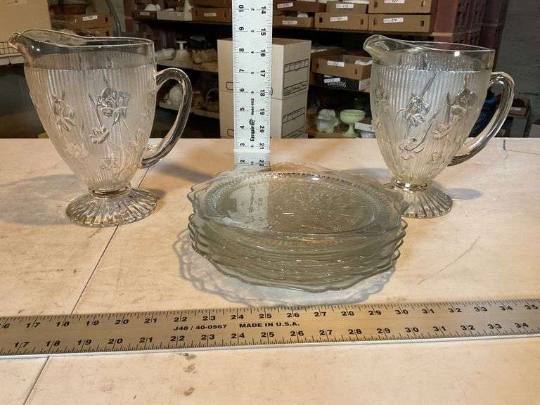 Iris pattern glassware - Legacy Auction Company