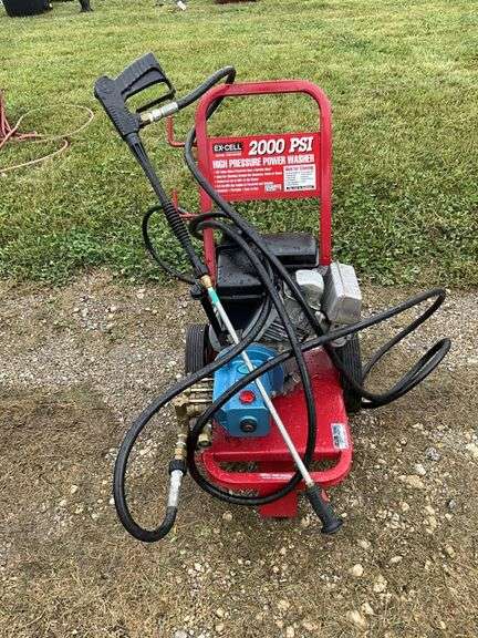 Ex-Cell 2000 psi high pressure power washer - Legacy Auction Company