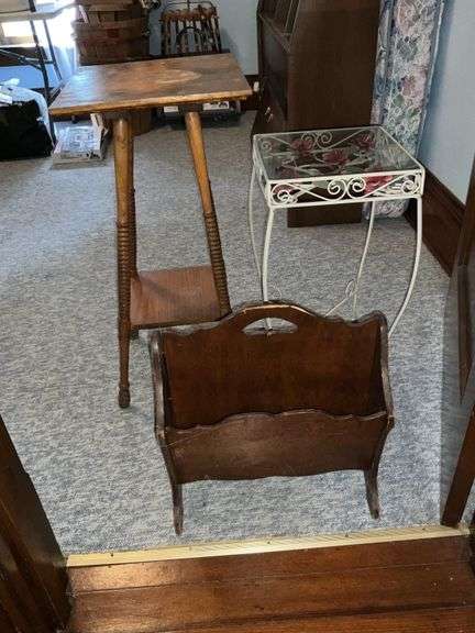 Tables, magazine rack - Legacy Auction Company