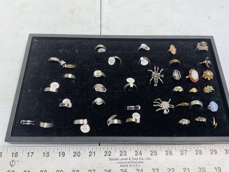 Assorted rings with display - Legacy Auction Company