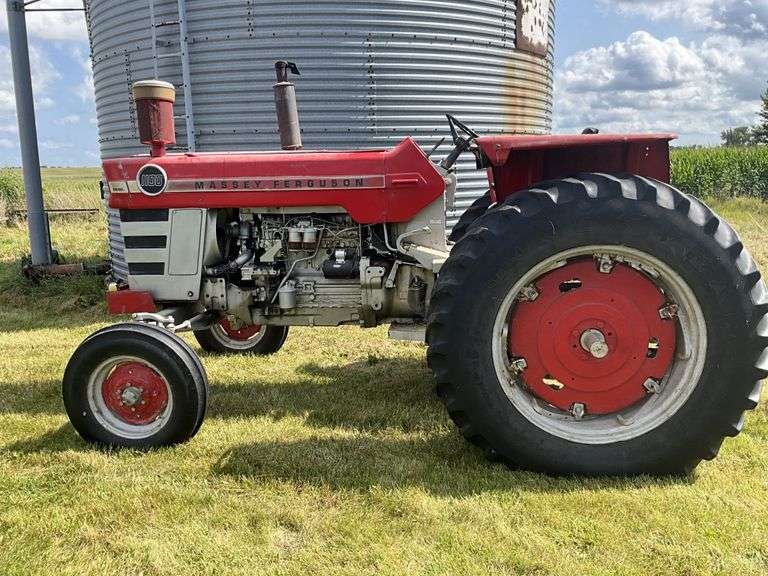 Massey Ferguson 1100 diesel tractor, runs, blade - Legacy Auction Company