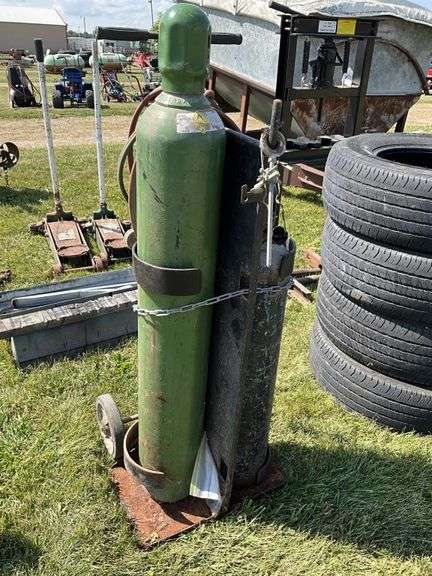 Torch and torch tanks with cart - Legacy Auction Company