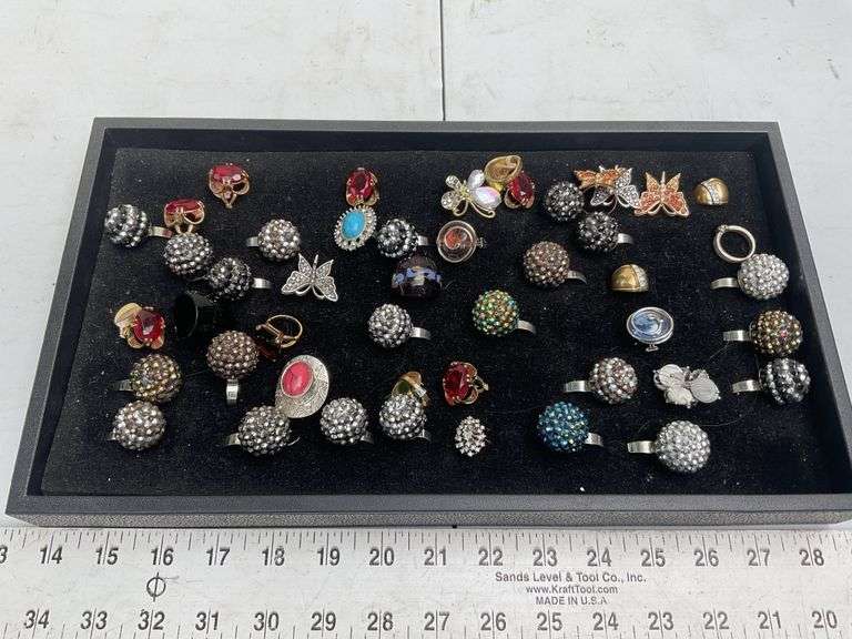 Assorted rings with display - Legacy Auction Company