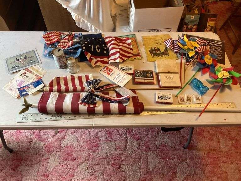 Bicentennial items and flags - Legacy Auction Company