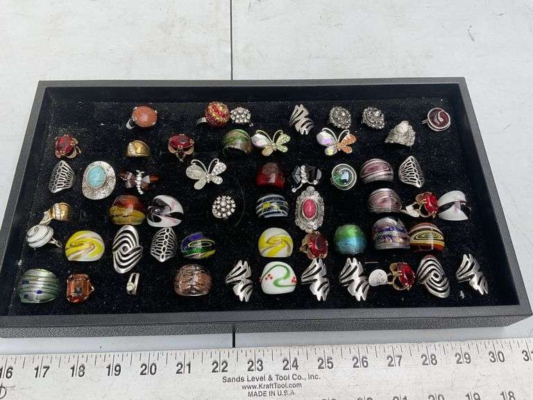 Assorted rings with display - Legacy Auction Company