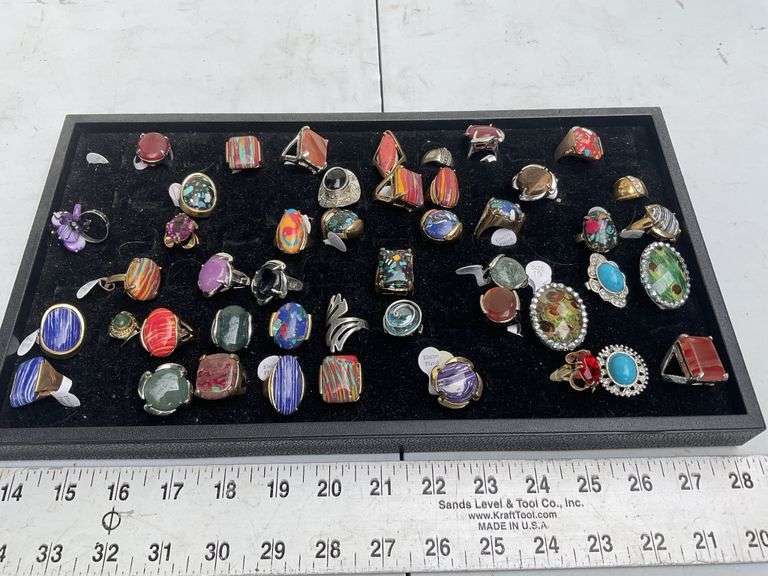 Assorted rings with display - Legacy Auction Company