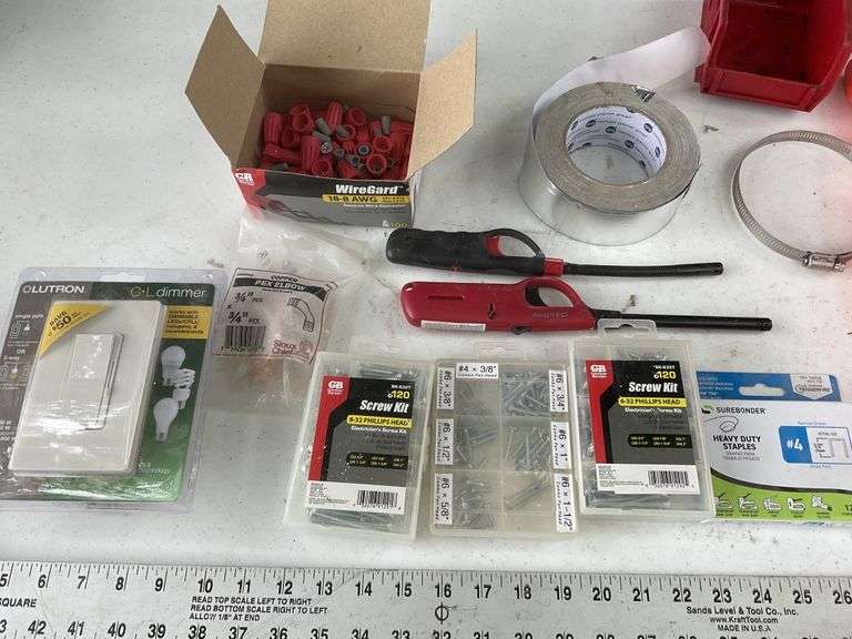 Stanley panel carrier, wire nuts, pex fittings, - Legacy Auction Company