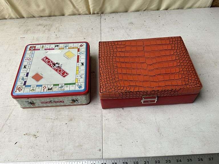 Monopoly tin, vintage watch case - Legacy Auction Company