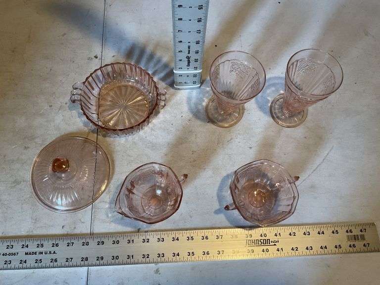 Mayfair pink depression glassware - Legacy Auction Company