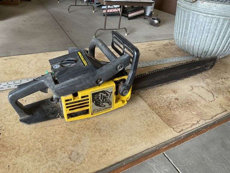 McCulloch timber bear chainsaw. One owner used - Legacy Auction Company