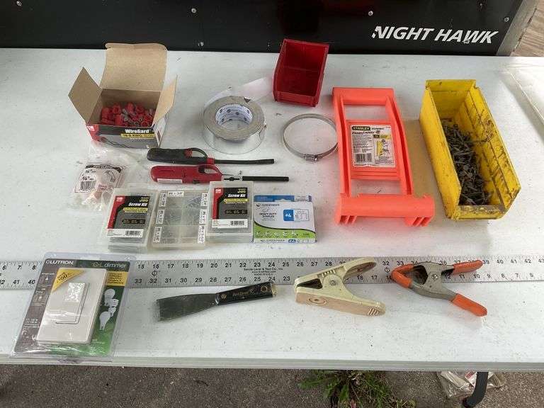 Stanley panel carrier, wire nuts, pex fittings, - Legacy Auction Company